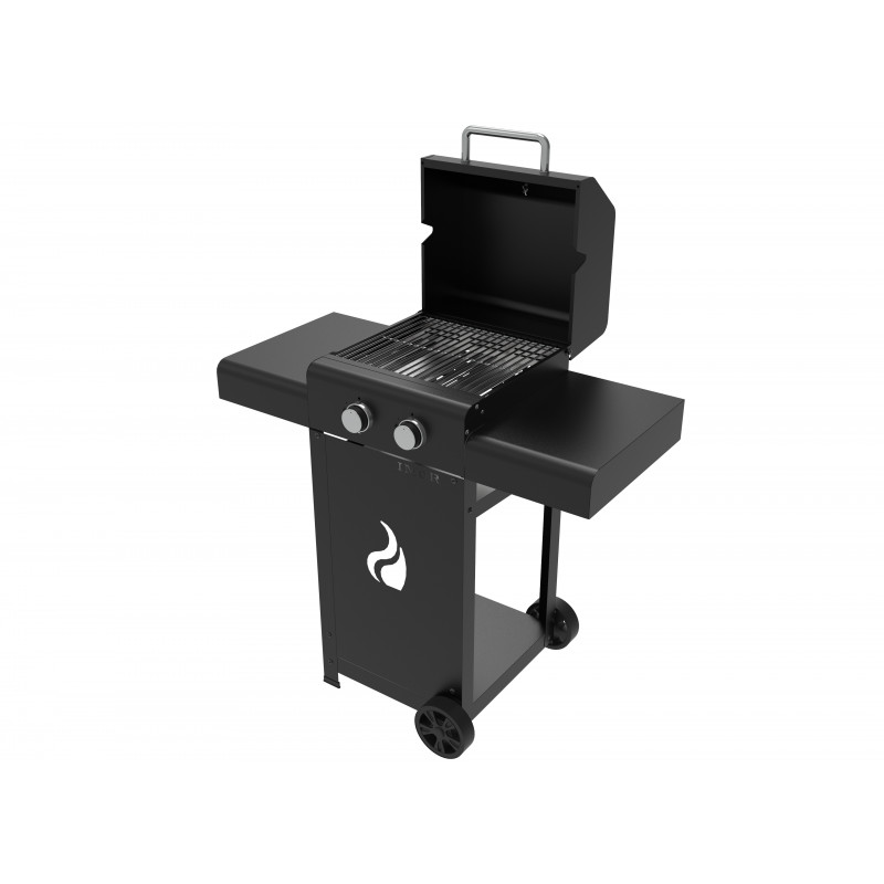 TWO BURNER GAS BARBECUE FOR ROCK LAVA, IMOR®, MOD. PEREDA